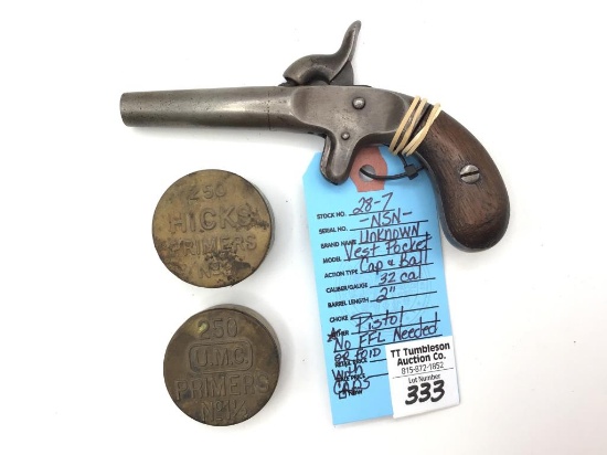 Unknown Vest Pocket 32 Cal Cap & Ball Pistol | Guns & Military ...