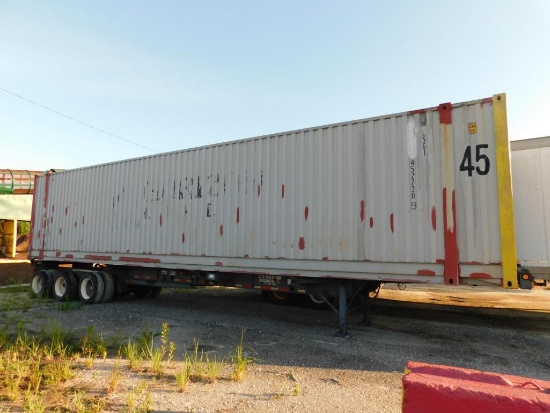 CIMC 43' Shipping Container on Tri-Axle Trailer, Container Type ...