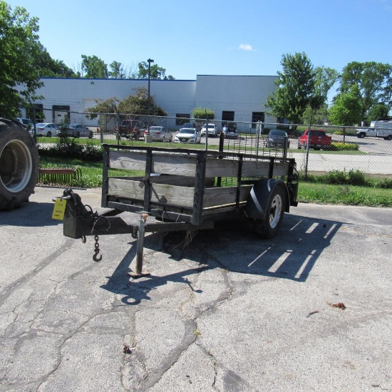 4' x 8' Homemade Utility Trailer w/Ramp, Pintle Hitch - NO TITLE ...