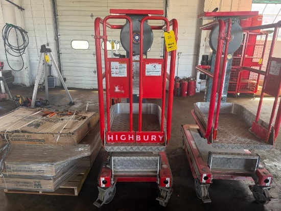 JLG Mandor Hand Crank Manlift, Model Ecolift 70, 330 lb. Capacity, 7.2 ...