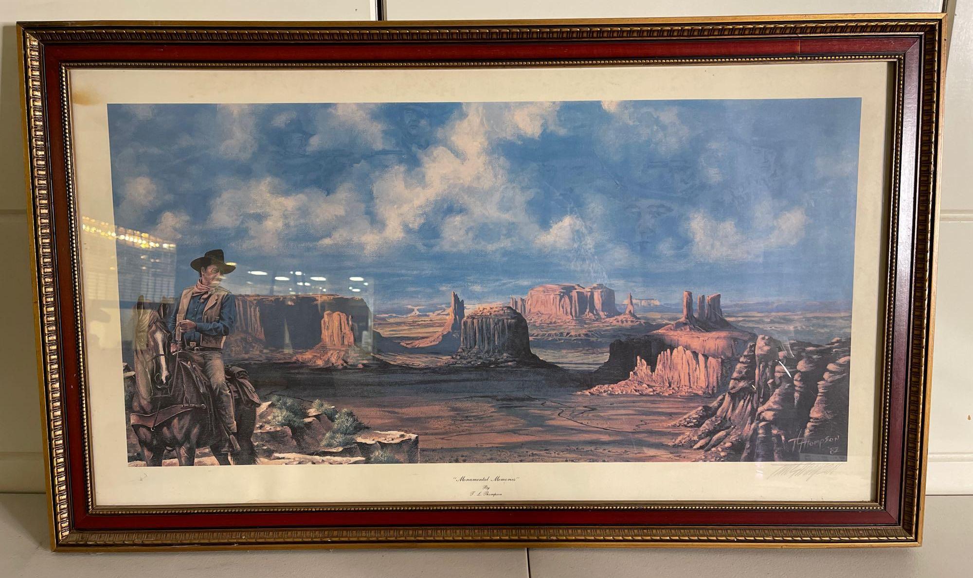 T.L. Thompson Signed Print "Monumental Memories" | Proxibid