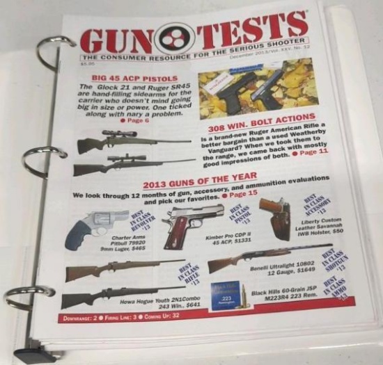 Gun Tests 2013 Collection in Binder with Evaluations & Special Reports ...