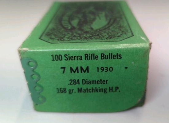 Sierra 1930 7mm Rifle Bullets, 168 gr., Matchking H.P., 100 Count ...