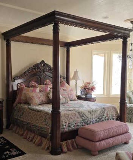 Henredon King 4 Poster Canopy Bed | Online Auctions | Proxibid