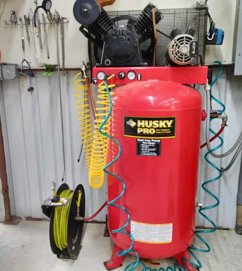 Husky 80 Gal. Cast Iron Pump w/ Accessories | Online Auctions | Proxibid
