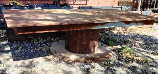 Large Heavy Metal Table | Online Auctions | Proxibid
