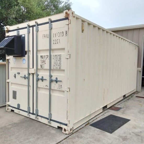 Conex/Shipping Container w/Solar | Online Auctions | Proxibid