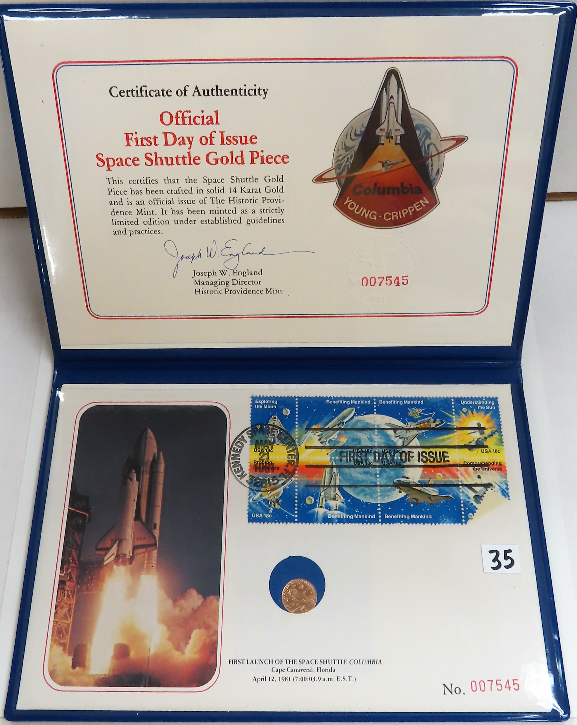 Space Shuttle Gold Coin