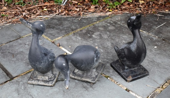 Set of Three Weathered Cast Iron Ducks | Estate & Personal Property ...
