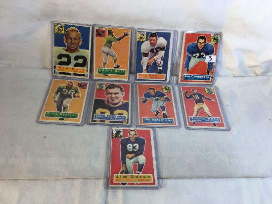 Lot Of 9 Pcs Collector Vintage Nfl Football Sport Trading Assorted