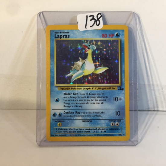 Collector 1999 Wizards Pokemon TCG Basic Lapras 80HP Confues Ray ...