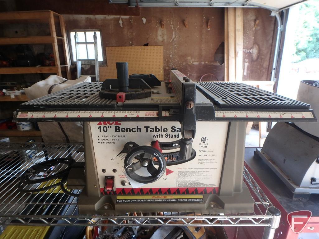 Ace 10 bench table saw with stand 13amp Proxibid