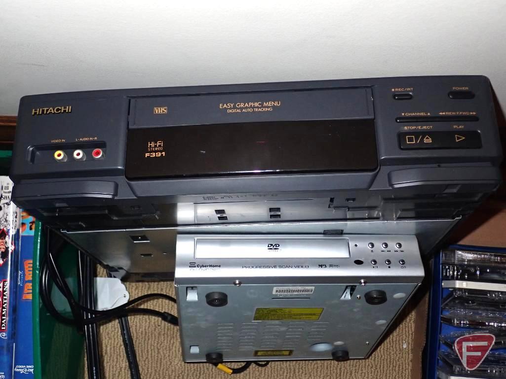 Hitachi VHS player, Cyberhome DVD player, VHS | Proxibid