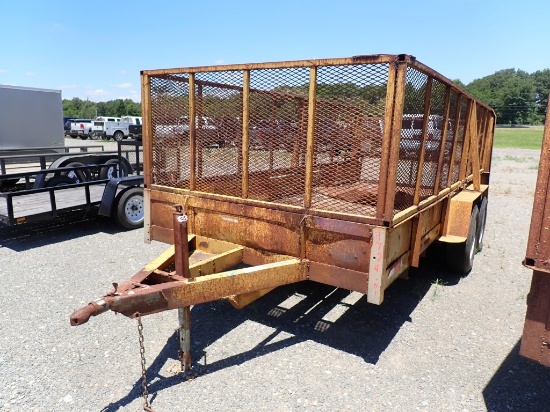 SHOPBUILT UTILITY TRASH TRAILER, 6'X16' , TANDEM AXLE, SINGLE TIRE, *NO ...