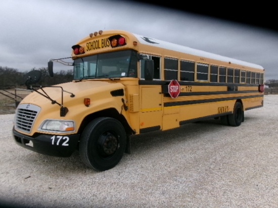 2011 BLUEBIRD SCHOOL BUS, GAS, ALLISON A/T, 72 PERSONS CAP, A/C ...