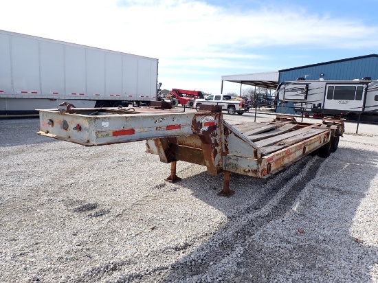 1971 ROGERS BROTHERS RIGID NECK EQUIPMENT TRAILER, 23' DECK, 3 ...