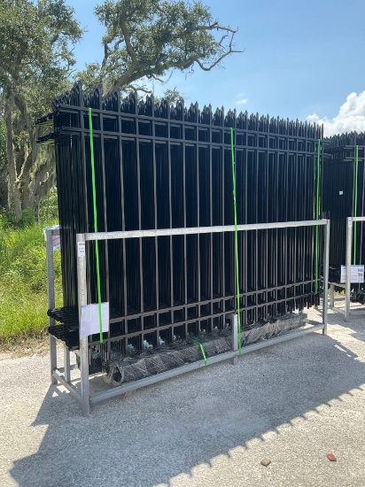 UNUSED GALVANIZED STEEL... FENCE MODEL FEN20,... APPROX 10FT L x 7FT H ...