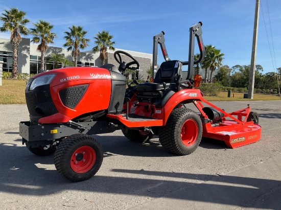 KUBOTA...TRACTOR MODEL BX1880 WITH LAND PRIDE RCR1248 ROTARY CUTTER ...