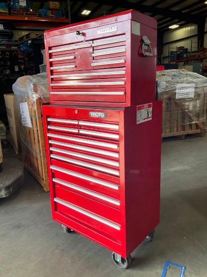 WATERLOO INDUSTRIAL PARTS CABINET / TOOL BOX ON WHEELS WITH CONTENTS ...