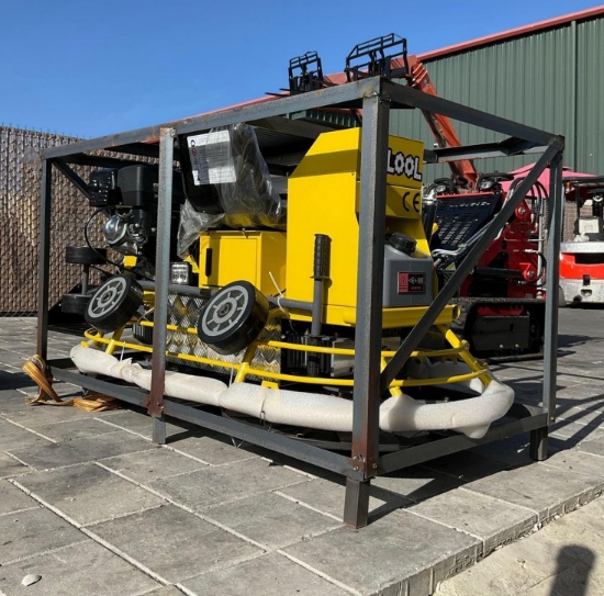 UNUSED RIDE ON POWER TROWEL MODEL 80R 3683, GAS POWERED, APPROX 13 HP ...