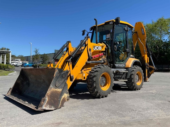 2018 JCB BACKHOE MODEL 3CX 12L4WS, DIESEL, ENCLOSED CAB, 4-IN-1 BUCKET ...