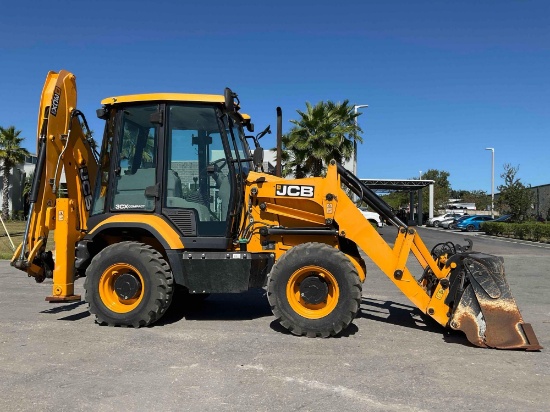 2018 JCB BACKHOE MODEL 3CX 12L4WS, DIESEL, ENCLOSED CAB, 4-IN-1 BUCKET ...