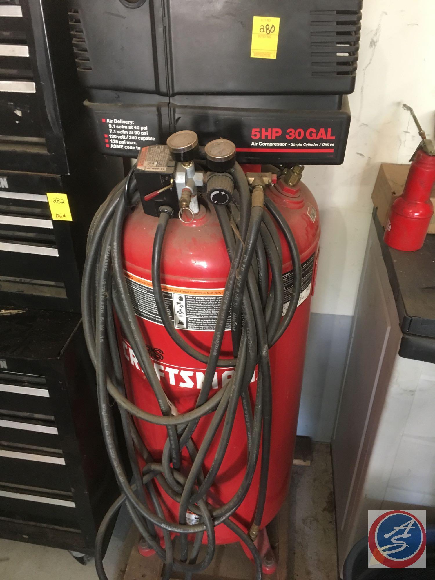 Craftsman 5HP 30 GAL air compressor model Proxibid