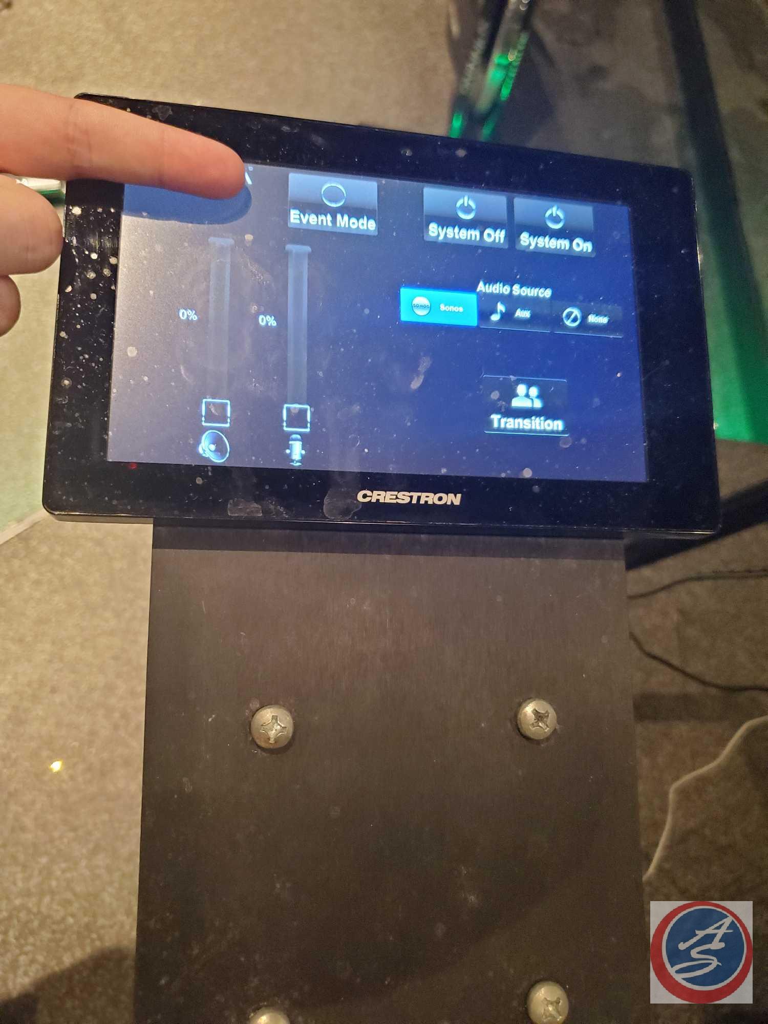 Crestron brand touch screen control panel. Stand | Proxibid