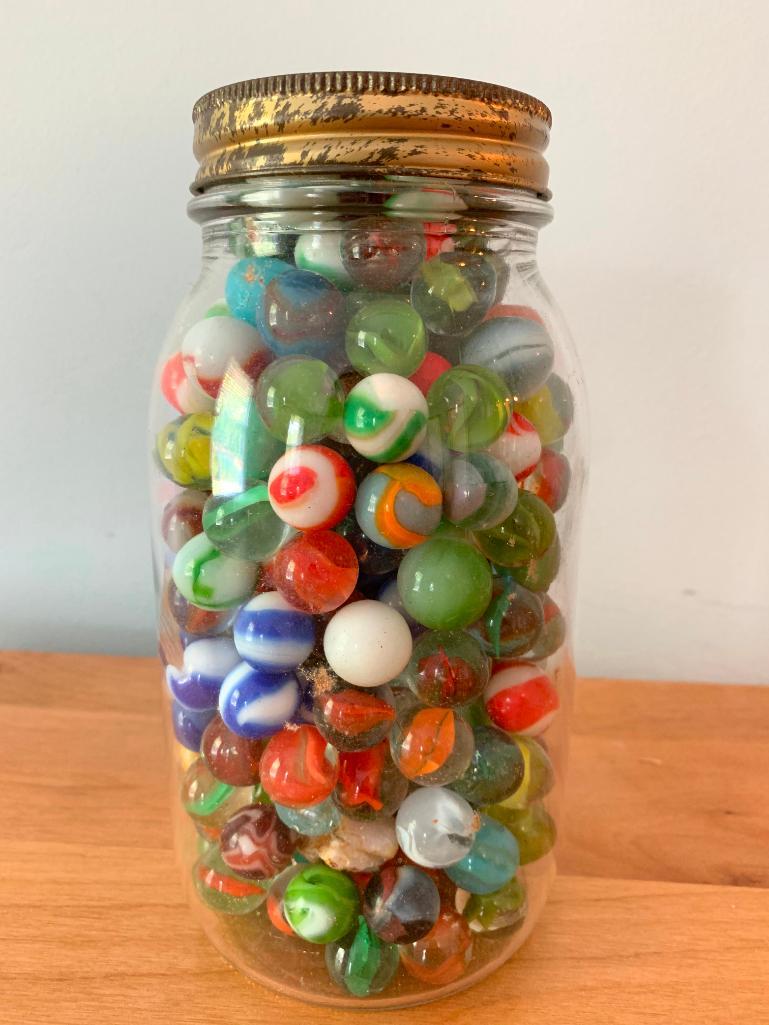 Marbles In Mason Jars