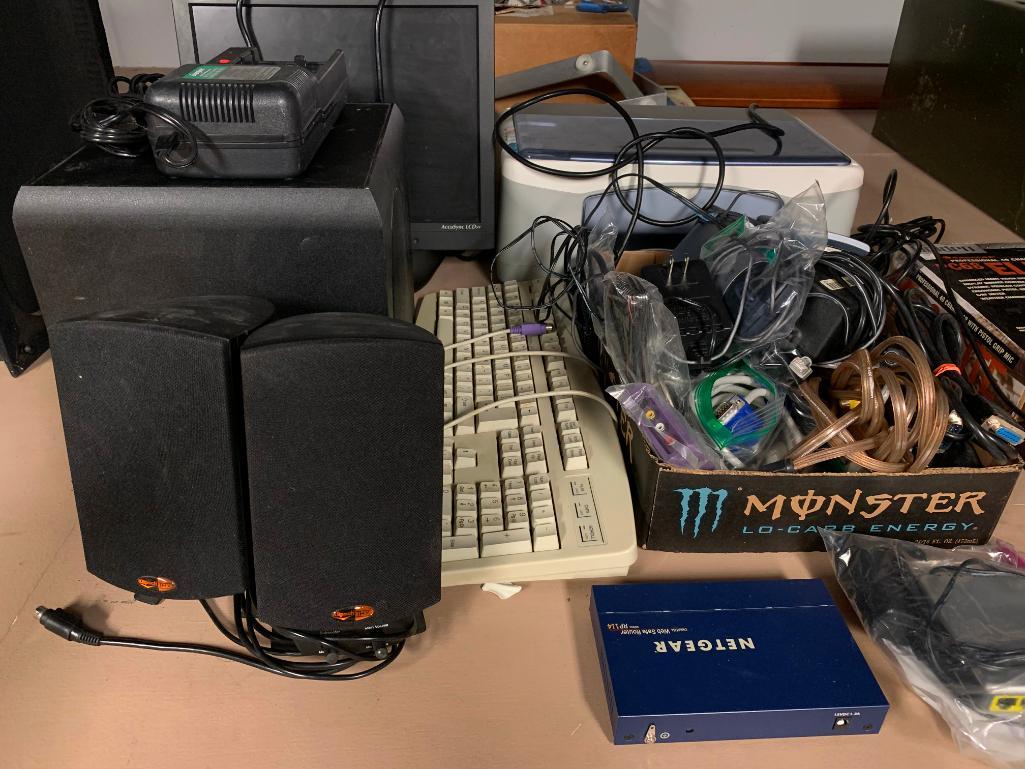 Computer Lot Incl Klipsch Speaker System, | Proxibid