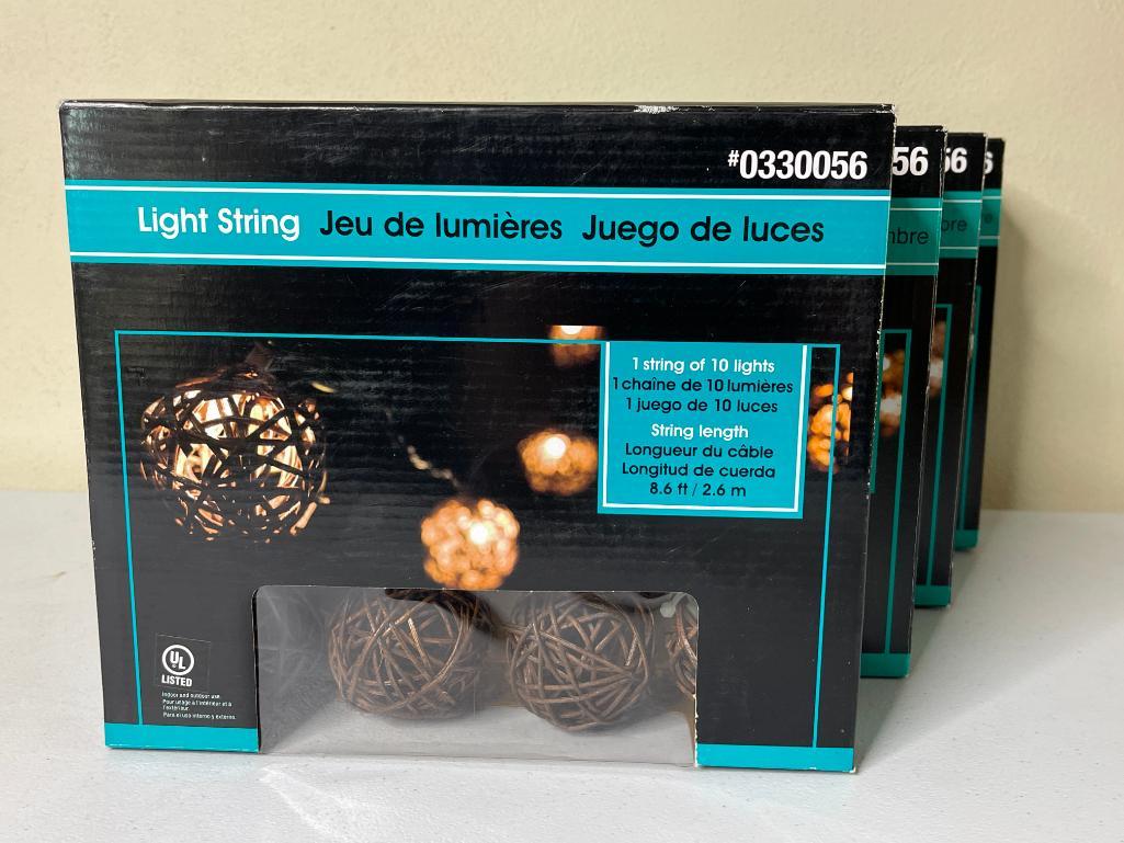 Four Boxes of Wicker String Lights | Proxibid