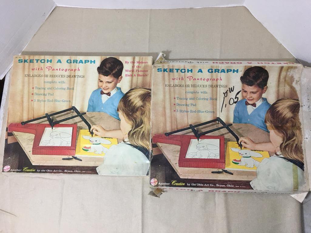 Two Vintage Sketch A Graph w/Pantograph Kits | Proxibid