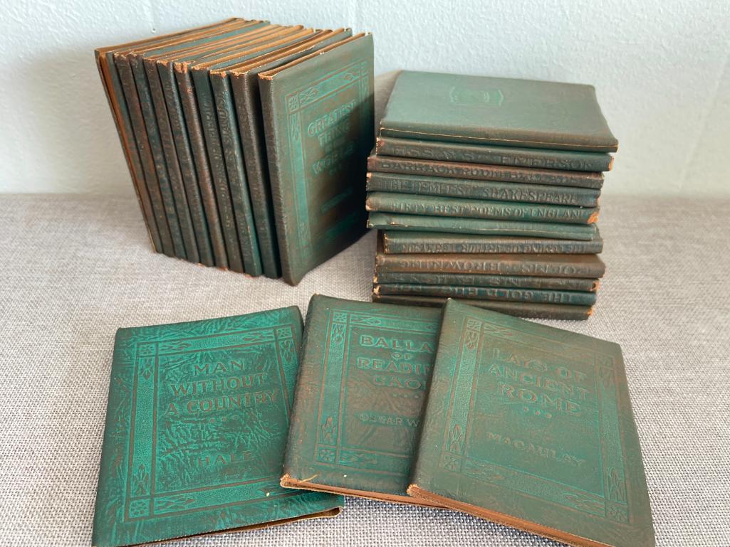 Set of 24 Mini Little Leather Library Books | Proxibid