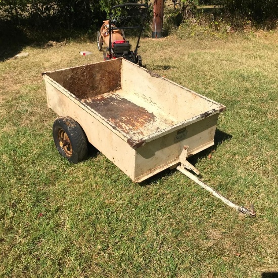 Vintage Sears Pull Behind Tractor Dump Trailer | Heavy Construction ...