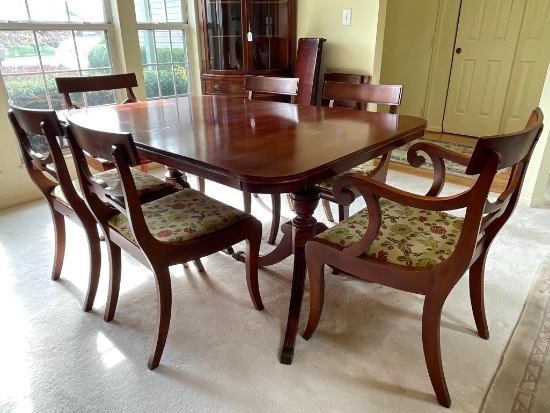 Vintage J.B. Van Sciver Co. Dining Table with 6 Chairs | Online Auctions | Proxibid