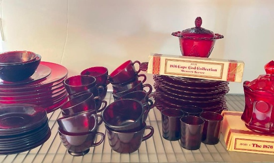 Set of Vintage Avon Cape Cod Dishes and Serving Pieces | Art, Antiques ...