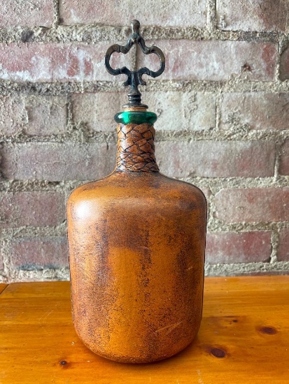 Vintage Leather Wrapped Bottle | Online Auctions | Proxibid