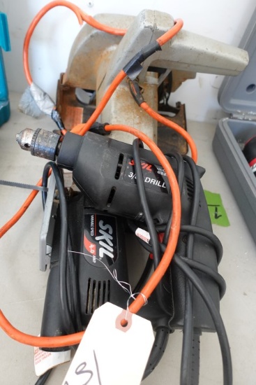 LOT OF ELECTRIC POWER TOOLS 3/8 DRILL SKILL SAW AND MORE | Online ...