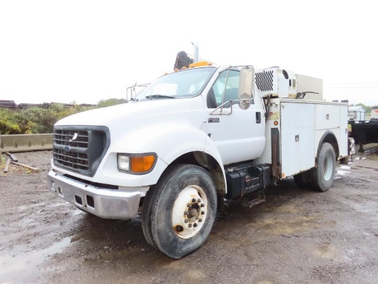 2002 FORD Model F-650 Single Axle Service Truck, VIN# 3FDNF65H92MA27182 ...