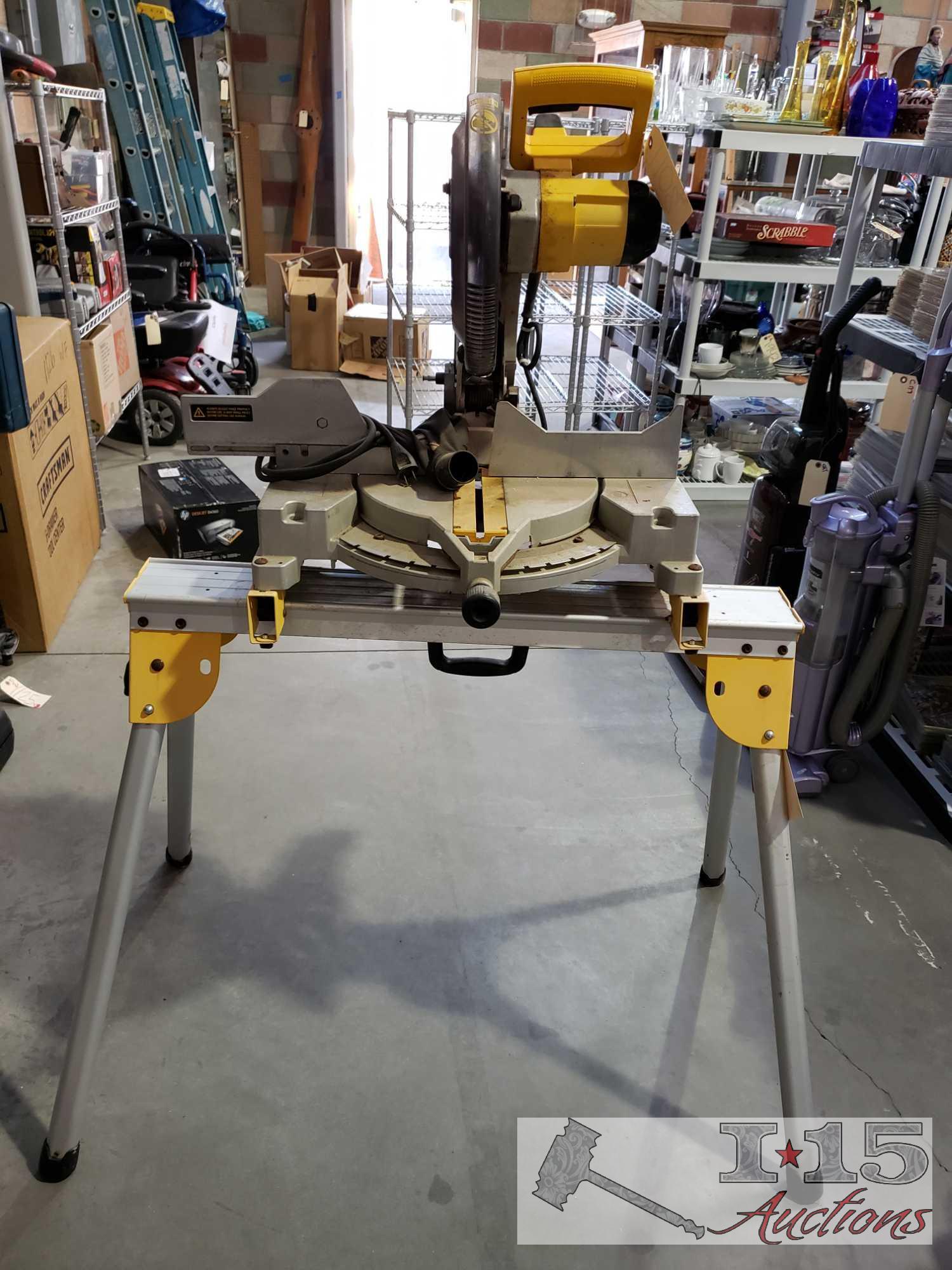DeWalt 12 Compound DW705 Mitre Saw with Matching Proxibid