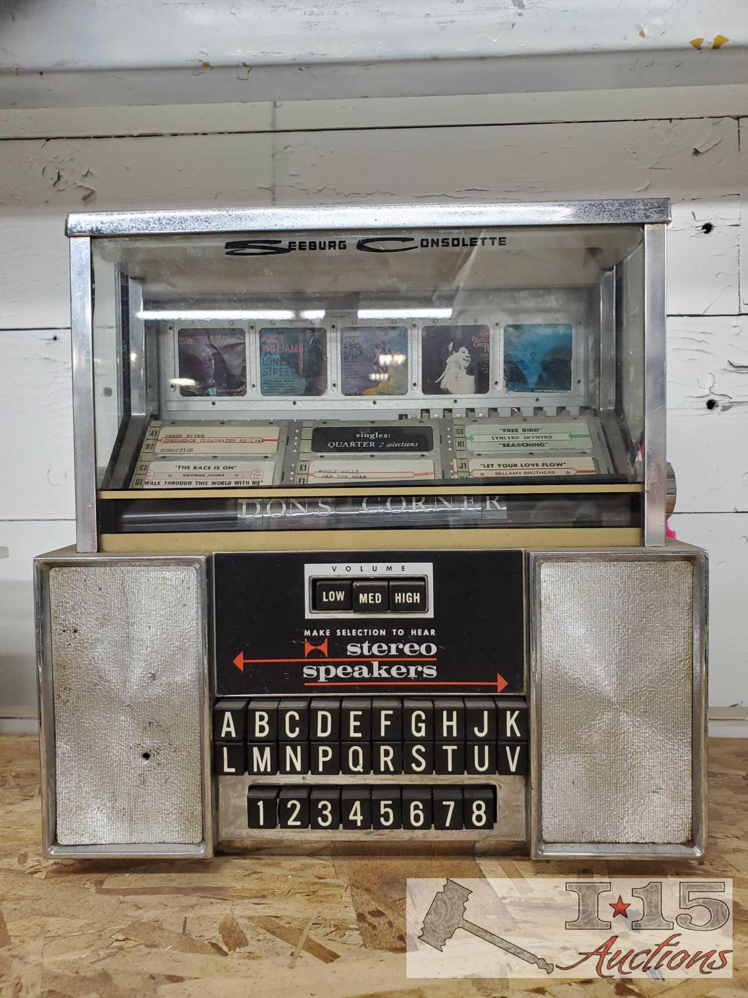 Seeburg Consolette Wall Mount Juke Box with Key | Proxibid