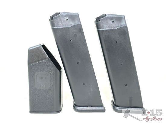 (2) Glock 17 9mm 17 Round Magazine and Easy Loader | Guns & Military ...