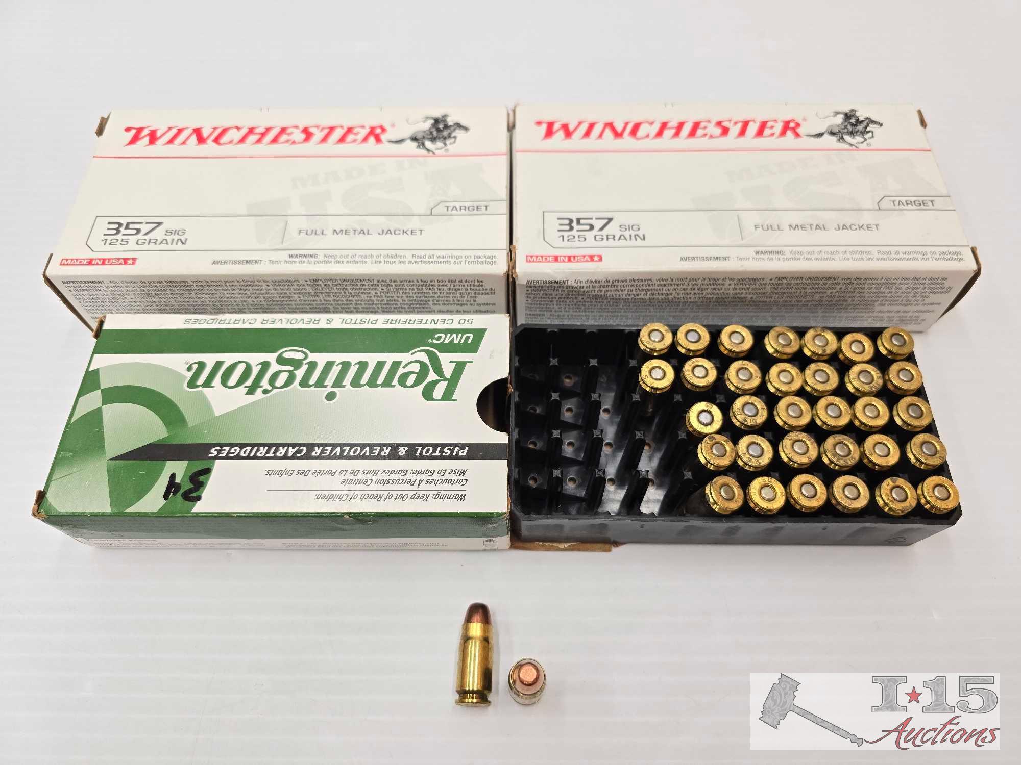 (134) Rounds .357 SIG Ammo | Proxibid