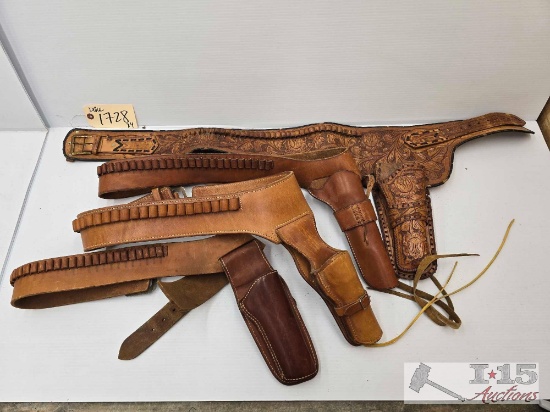 (4) Gun Belts with Holsters | Online Auctions | Proxibid