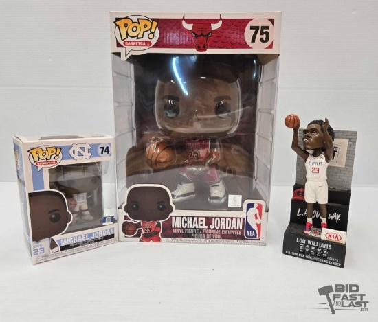 NEW!!! (2) Michael Jordan Funko Pops & Lou Williams Bobblehead | Online ...