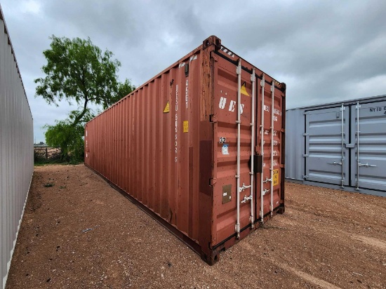 40ft Red Shipping Container | Heavy Construction Equipment Light ...