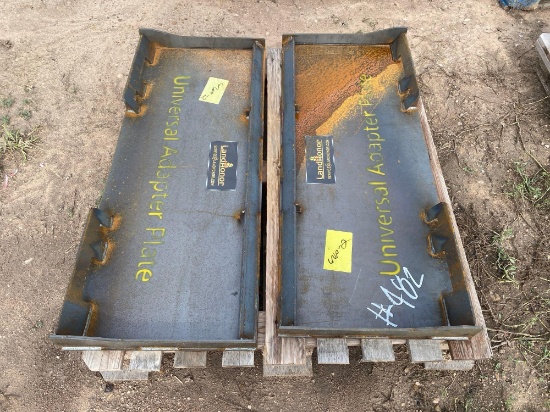 (2) 2024 Unused LandHonor Skid Steer Universal Adapter Plate ...