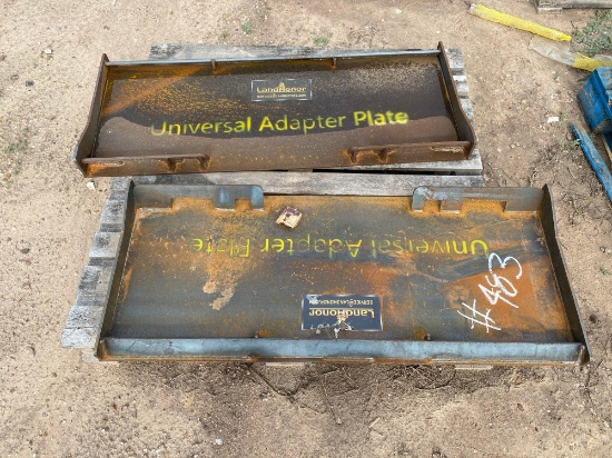 (2) 2024 Unused LandHonor Skid Steer Universal Adapter Plate ...