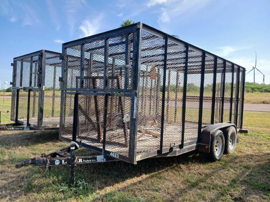 2010 Lamar 16ft. L x 7ft. W x 6ft. H, Caged Utility Trash Trailer ...
