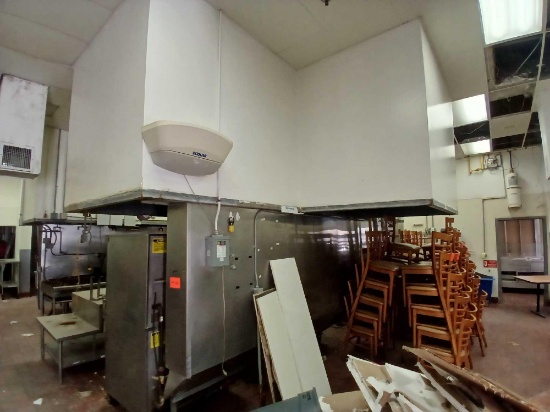Commercial Overhead Exhaust Ventilation Hood w/ Built-In Fire ...